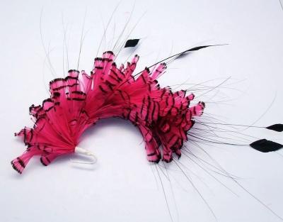 China Chicken Feather Mounts Pheasant Flower Feather Headband Dyed Pattern for sale