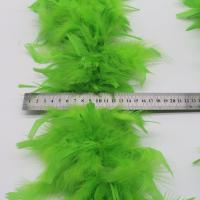 China Marabou And Turkey Chandelle Feather Boa , Green Feather Scarf Festival Decoration for sale