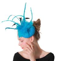 China Earth Day Celebration Accessories Sinamay and Feather Fascinator with Wire Accessory for sale