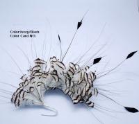 China Chicken Feather Mounts Pheasant Flower Feather Headband Dyed Pattern for sale