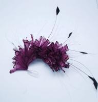 China Chicken Feather Mounts Pheasant Flower Feather Headband Dyed Pattern for sale
