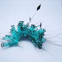 China Chicken Feather Mounts Pheasant Flower Feather Headband Dyed Pattern for sale