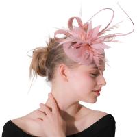 China Express Shipping Sinamay Base and Feather Fascinator Hat with Chicken Feather for sale
