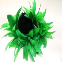 China Thanksgiving Occasion Goose Green Feather Headpiece DHL FEDEX UPS Shipping for sale