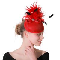 China Image Style Tea Party Feather Sinamay Fascinator Hats With Fast Shipping Service for sale