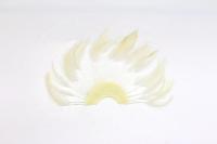 China Dyed Stripped Hackle Feather Fan , Chicken Feather Hand Fan 10x15cm for sale