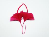China 10*15 CM Party Decoration Goose Feather And Biot Feather Flower Mount with Wire Accessory for sale