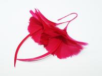 China 10*15 CM Party Decoration Goose Feather And Biot Feather Flower Mount with Wire Accessory for sale