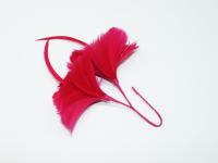 China 10*15 CM Party Decoration Goose Feather And Biot Feather Flower Mount with Wire Accessory for sale