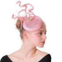 China Sinamay Base and Chicken Feather Fascinator Hat with Headband Shipping DHL UPS FEDEX EMS TNT for sale