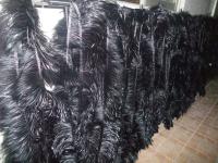 China 4-6 Inch Party Decoration Saddle Hackle Feather Fringe Trimming with Satin Ribbon Tape for sale