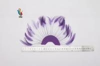 China Stripped Heckle Feather Fan , Goose Hand Held Feather Fans For Decoration for sale