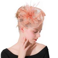 China Party Decoration Sinamay Feather Fascinator in Dyed Chicken Feather Pattern for sale