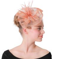 China Party Decoration Sinamay Feather Fascinator in Dyed Chicken Feather Pattern for sale