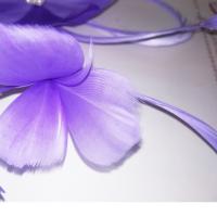 China Millinery Supplies 10*15 cm Goose Feather and Coque Feather Flower Mount Ideal Option for sale