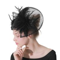 China International Shipping Sinamay and Feather Fascinator Hat with Goose Feather for sale