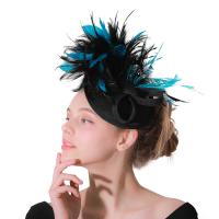 China Goose Feather Party Decoration Sinamay Fascinator with Headband and Event Party Supplies for sale
