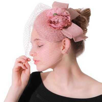 China 10*20 cm Party Decoration Sinamay Feather Fascinator with Headband for sale