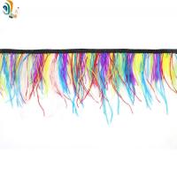 China 1 Yard Ostrich Feather Plumes Fringe Trim for 10-15cm Length for sale