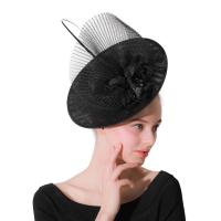 China 40cm Dyed Sinamay Base and Feather Fascinator Ideal for Customer Requirements for sale