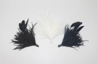 China Shipping DHL UPS FEDEX EMS TNT Chinapost Epacket Ostrich Feather Flower Mount with Wire Accessory for sale
