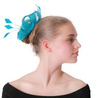 China 10*30Cm Party Decoration Church Sinamay Feather Fascinator With Headband Party Item for sale