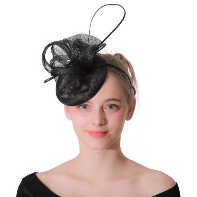 China Dyed Party Decoration Wedding Sinamay Feather Fascinator with Headband Included for sale