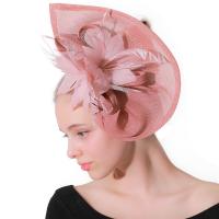 China Party Decoration Sinamay Fascinator featuring Goose Feather and Wire Accessory Detail for sale