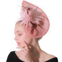 China Party Decoration Sinamay Fascinator featuring Goose Feather and Wire Accessory Detail for sale