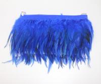 China Stretch Saddle Hackle Feather Fringe Trimming with Satin Ribbon Tapes in Dyed Pattern for sale