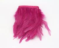 China 4-6inch Length Party Decoration Rooster Feather Fringe Trimming with Wire Accessory 1 Yard for sale