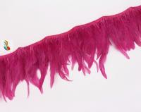 China 4-6inch Length Party Decoration Rooster Feather Fringe Trimming with Wire Accessory 1 Yard for sale
