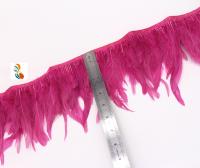 China 4-6inch Length Party Decoration Rooster Feather Fringe Trimming with Wire Accessory 1 Yard for sale