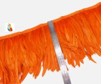 China Vibrant Dyed Chicken Feather Coque Rooster Fringe Trim for Party Decoration Supplies for sale