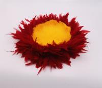 China 30*30 cm Handmade Hawaiian Feather Rattles Dyed Pattern Design for sale