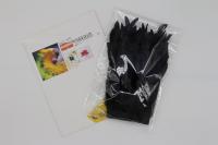 China Party Decoration Ribbon with Black Rooster Coque Feather Fringe Trim and Satin Ribbon for sale