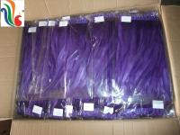 China Party Decoration Ribbon with Black Rooster Coque Feather Fringe Trim and Satin Ribbon for sale