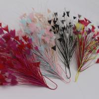China 15*30 cm Stripped Goose Feather Flower Mount with Wire Accessory UPS DHL EMS FEDEX TNT Shipping Way for sale