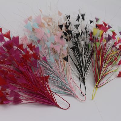 China 15*30 cm Stripped Goose Feather Flower Mount with Wire Accessory UPS DHL EMS FEDEX TNT Shipping Way for sale