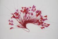 China 15*30 cm Stripped Goose Feather Flower Mount with Wire Accessory UPS DHL EMS FEDEX TNT Shipping Way for sale