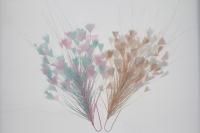 China 15*30 cm Stripped Goose Feather Flower Mount with Wire Accessory UPS DHL EMS FEDEX TNT Shipping Way for sale