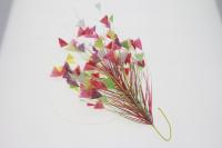 China 15*30 cm Stripped Goose Feather Flower Mount with Wire Accessory UPS DHL EMS FEDEX TNT Shipping Way for sale