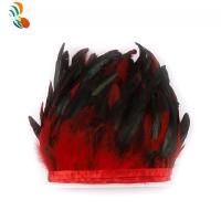China Event Party Supplies Rooster Coque Feather Fringe Trim with Satin Ribbon for sale