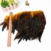 China Event Party Supplies Rooster Coque Feather Fringe Trim with Satin Ribbon for sale