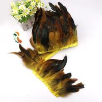 China Event Party Supplies Rooster Coque Feather Fringe Trim with Satin Ribbon for sale