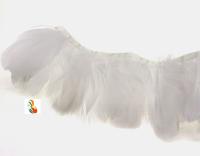 China Dyed Goose Nagoire Feather Fringe Trim with Satin Ribbon and Fashionable for sale