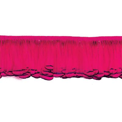 China Create a Stunning Look with 4-6 cm Pheasant Feather Fringe Trim and Satin Ribbon Tape for sale