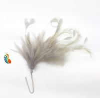 China Wedding Occasion Ostrich Feather Flower Mount with Wire Accessory and Hackle Feather for sale
