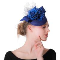 China Party Decoration Sinamay Feather Fascinator with Wire Accessory 20*30 cm for sale