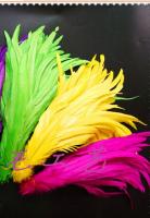 China 10-12inch Coque Feather Fringe Trim with Satin Ribbon Tape Affordable and Stylish for sale